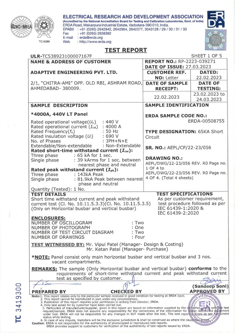 Certification - Adaptive Engineering